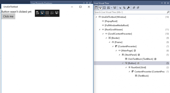 Uno Platform Pushing the right buttons : How Uno implements views