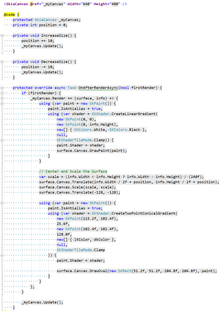 Blazor WebAssembly (client-side) with AOT and SkiaSharp