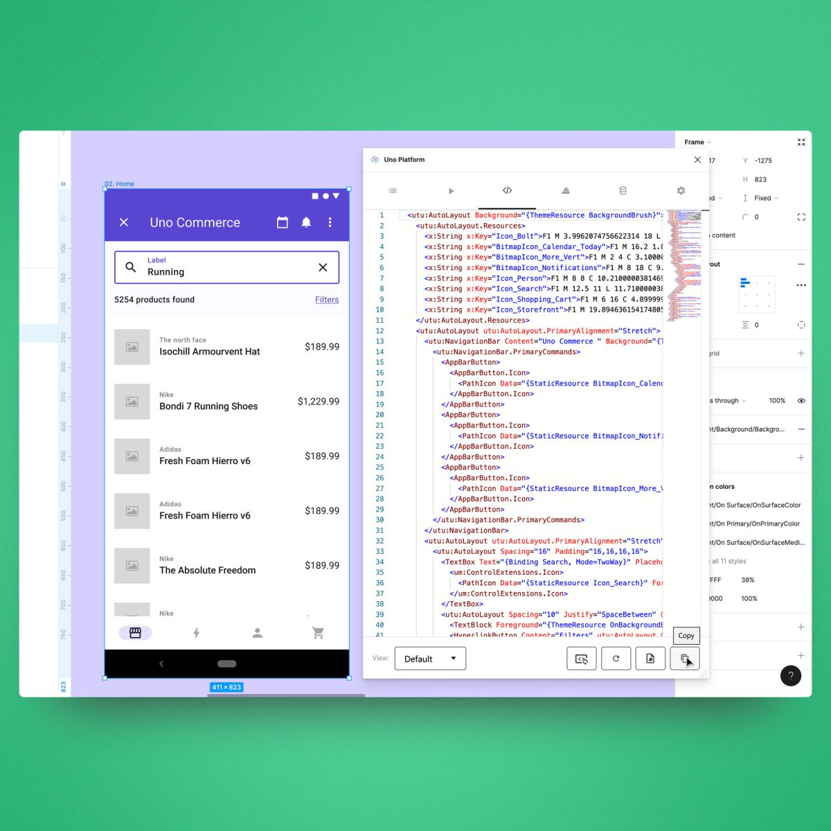 Design to C# and XAML Code - Uno Platform for Figma Plugin