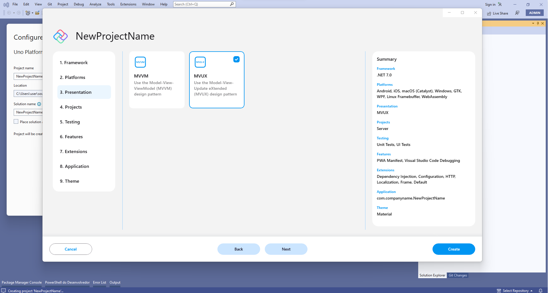 How To Create A New Solution Using Uno Platform's App Template From ...