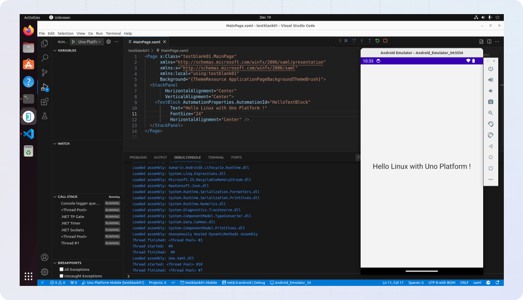 Announcing C Dev Kit And Linux Android Debugging Support For Uno Platform Vs Code Extension 7143