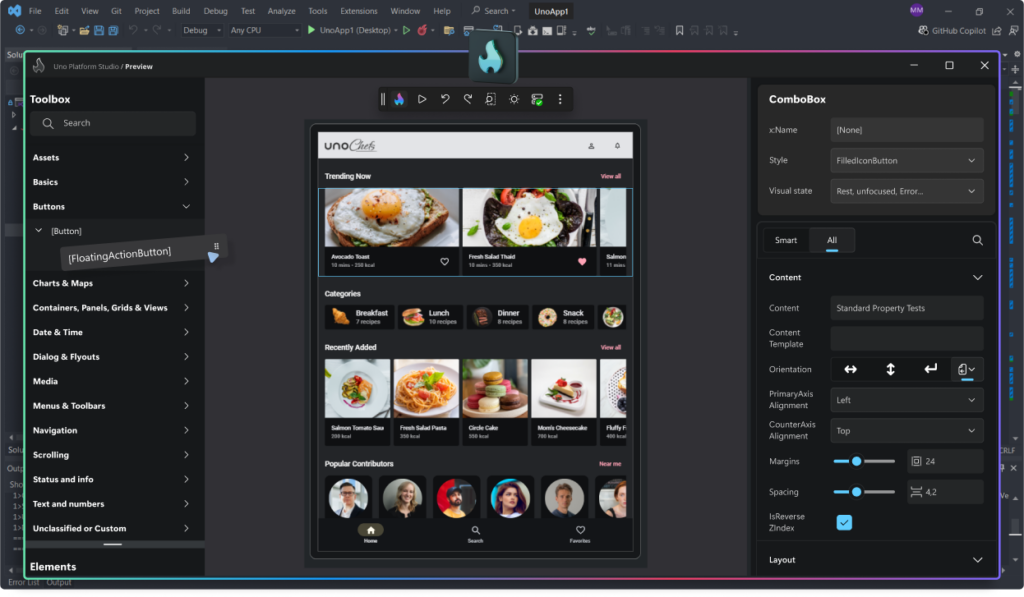Uno Platform Hot Design