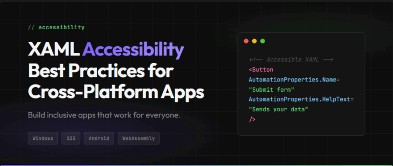 XAML Accessibility Best Practices for Cross-Platform Apps - Uno Platform